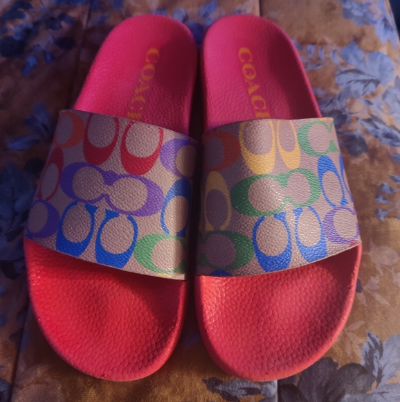 Coach | Shoes | Coach Womens Udele Signature Sport Slide Size 8 | Poshmark